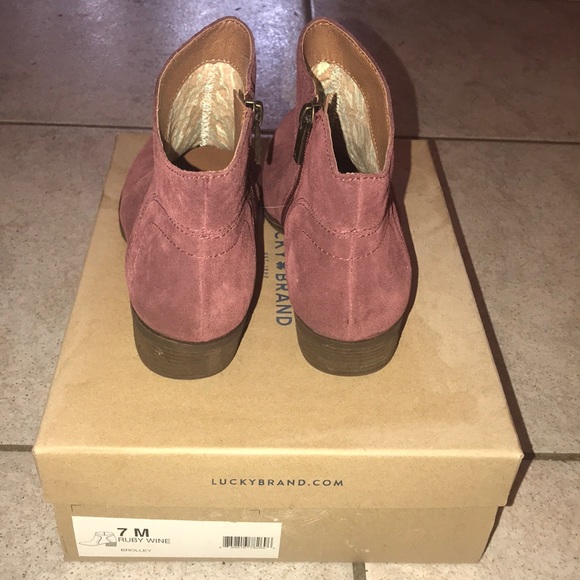 Lucky Brand | Shoes | Lucky Brand Maroon Suede Boots | Poshmark